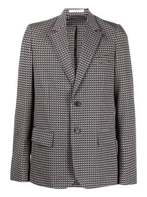 Valentino Garavani Houndstooth Blazer Black