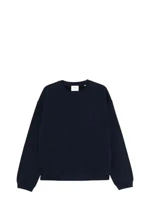 FRAME X Ritz Paris Embroidered Crewneck Sweatshirt - Navy Blue