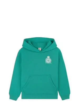 SPORTY  RICH Sporty & Rich Hooded Sweatshirt With Monogram - Green