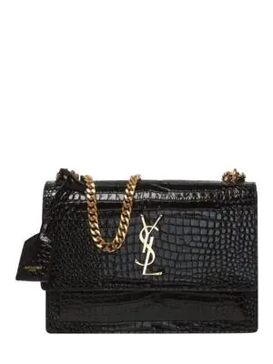 Saint Laurent Saint Laurent Sunset Medium Shoulder Bag Black