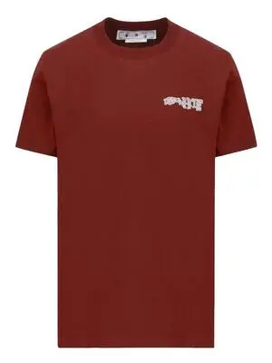 Off-White Logo Print Short-sleeve T-shirt - Red