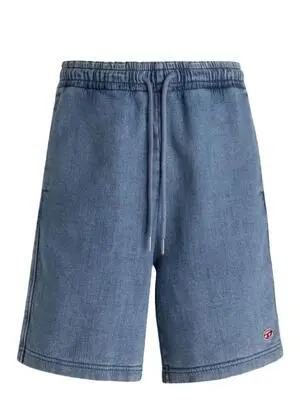 DIESEL® Logo-patch Denim Shorts - Blue