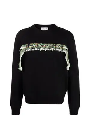 LANVIN Embroidered Logo Sweatshirt - Black