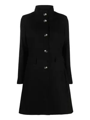 Herno Fitted Stand-collar Coat - Black