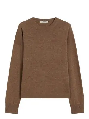 Max Mara S Max Mara Nebbie Crewneck Knitted Jumper Mud