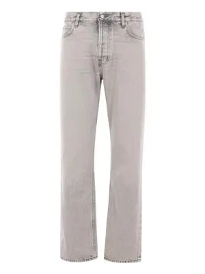 HAIKURE Acid Wash Straight Leg Jeans - Gray