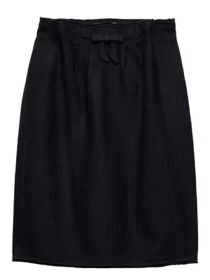 PRADA Prada Chevron Wool Midi Skirt