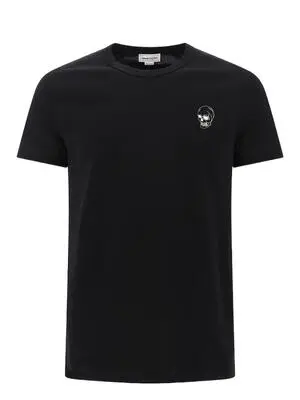 Alexander McQueen T-shirt With Round Neck And Short Sleeves - Black