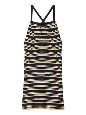 Miu Miu Miu Miu Striped Mini Dress Blue