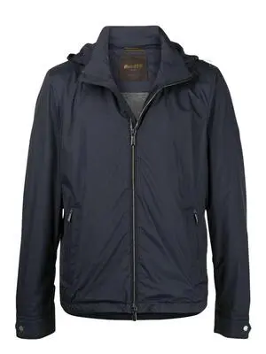 MOORER Long-sleeved Hooded Jacket - Black