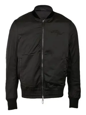 EMPORIO ARMANI Emporio Armani Logo Embroidered Reversible Bomber Jacket