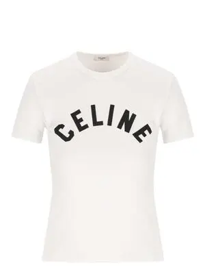 Celine Short-sleeved T-shirt With Round Neck - No