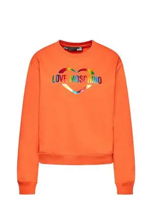 Moschino Heart Logo Sweatshirt - Orange
