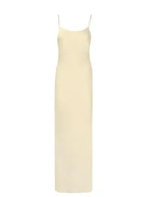 Andamane Ninfea Satin Slip Maxi Dress - Vanilla