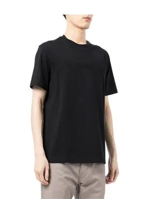 Emporio Armani Logo Jacquard Crewneck T-shirt - Black