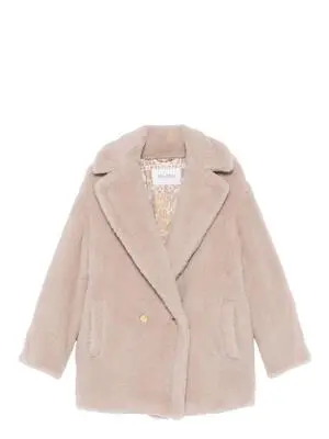 Max Mara Max Mara Cuba Double-Breasted Long-Sleeved Coat Sand-colored
