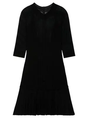 Givenchy V-neck Sheer Mini Dress - Black
