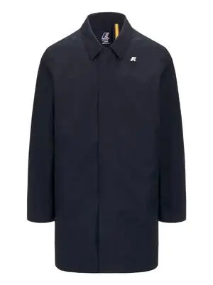 K-WAY Waterproof Casual Jacket With Logo - Black
