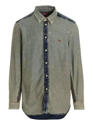DIESEL® Inside-out Effect Denim Shirt - Gray