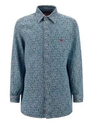 DIESEL® Diesel Monogram-Printed Buttoned Shirt