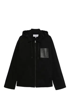 Loewe Loewe Zip-Up Hooded Jacket Black