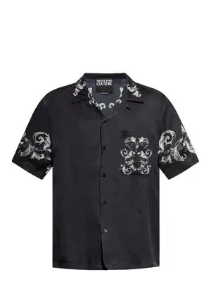 Versace Barocco Print Short-sleeved Shirt - Black