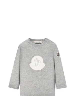 Moncler Logo Patch Long-sleeved Tracksuit Set - Grey