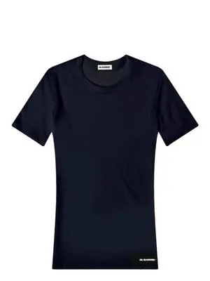 JIL SANDER Logo Printed Crewneck T-shirt - Black