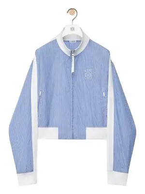 Loewe Striped Cotton Track Jacket - Blue