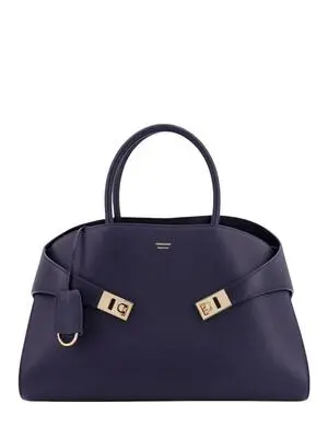 FERRAGAMO Hug Medium Handbag - Black