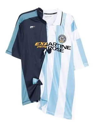 Martine Rose Collage Football Top With Lapel Collar - Black