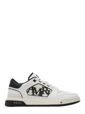 Amiri Logo-embossed Leather Sneakers - White