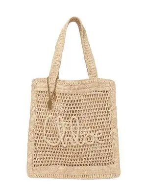 Chloé Chloe Summer Banana Logo Tote Bag Warm Sand Color