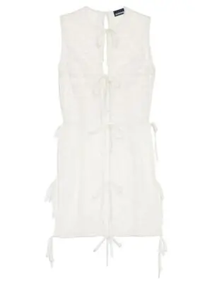 JACQUEMUS Jacquemus Sheer Ribbon Mini Dress