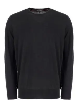 Loro Piana Crewneck Knitted Jumper - Black