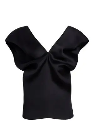 Khaite Ami V-neck Top - Black