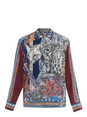 Etro Pattern-printed Long-sleeved Shirt - Gray