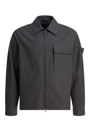 Stone Island Shirt Jacket With Lapel Collar - Smoky Grey