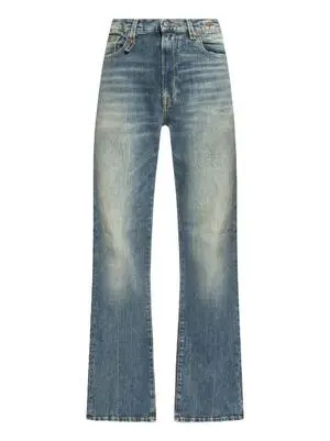 R13 Vintage Effect Wide-leg Jeans - Blue