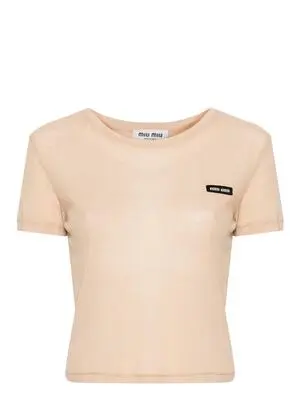 MIU MIU Miu Miu Short-Sleeved Crewneck T-Shirt