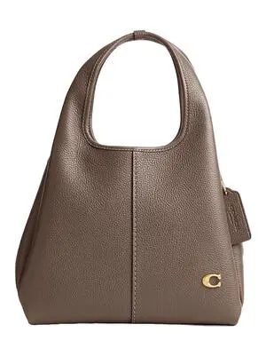 COACH Lana Pebbled Leather Tote Bag - Brown