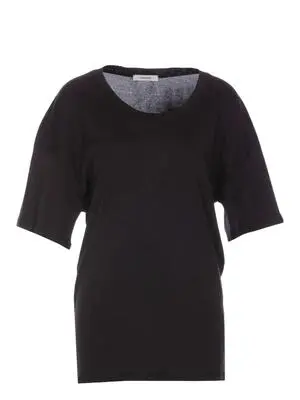 LEMAIRE Short-sleeved Scoop Neck T-shirt - Squid Ink