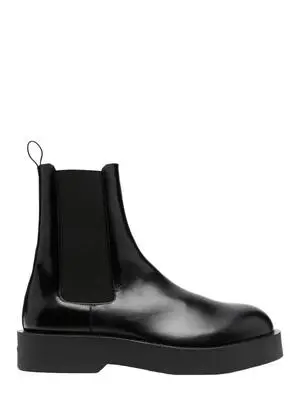 JIL SANDER Round Toe Chelsea Boots - Black