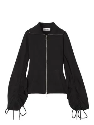 LANVIN Fitted Zipped Jacket With Drawstring Cuffs - Black
