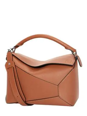 Loewe Puzzle Edge Zip-up Top Handle Bag - Tan