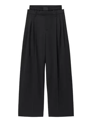 Alexander Wang Layered Straight-leg Pants - Black
