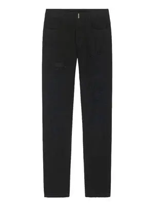 Givenchy Destroyed Slim Fit Jeans - Black