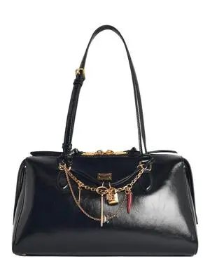 Dolce & Gabbana Vittoria Logo Plaque Handbag - Black