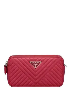Prada Quilted Mini Bag - Red