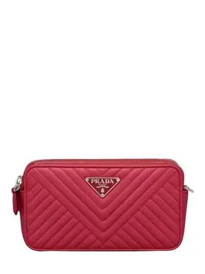 Prada Quilted Shoulder Bag - Red